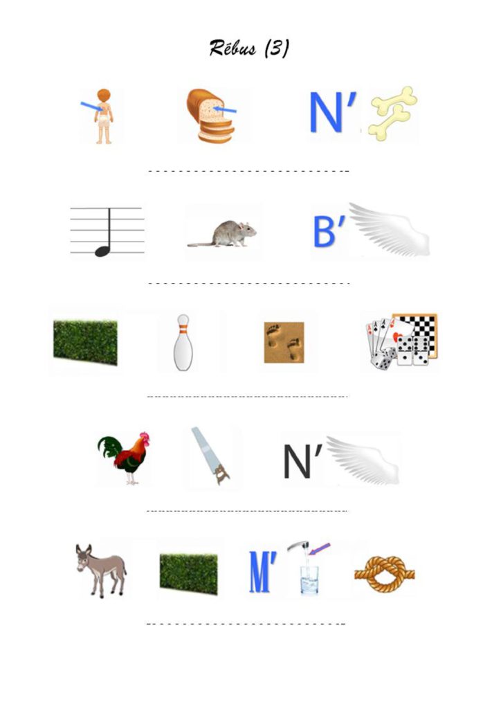 Activité du jour : Résoudre des rébus – IME du GPEAJH